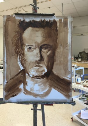 Painting a portrait with only one color | mylatestart